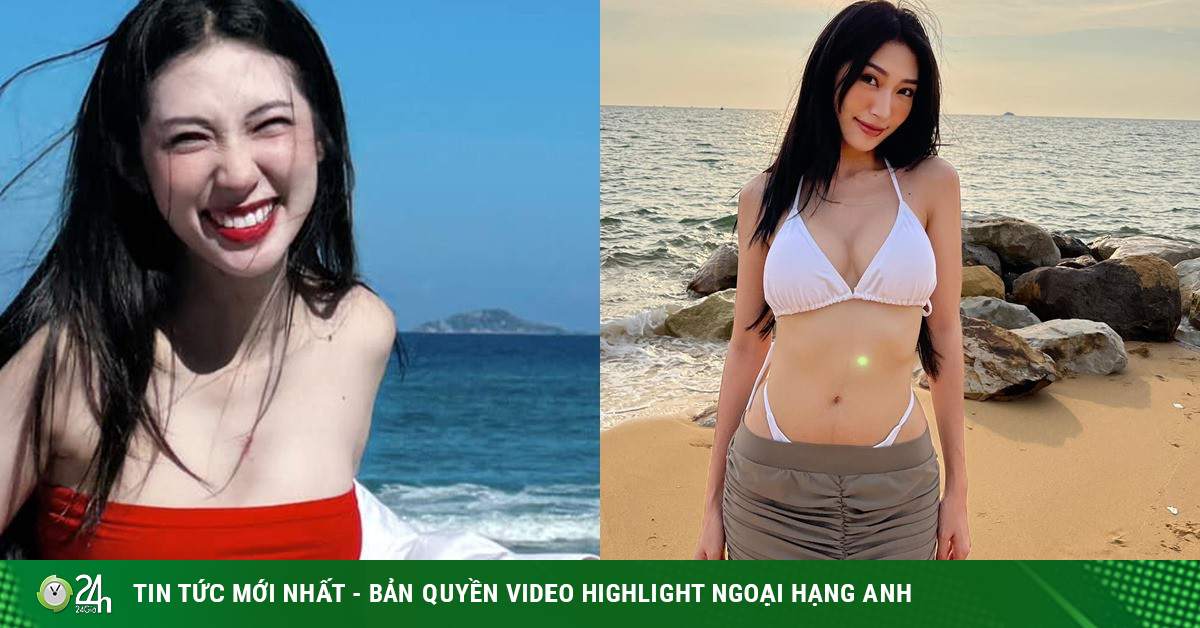 Khổng Tú Quỳnh khoe da trắng, dáng nuột nà với váy quây, áo thun khi đi biển