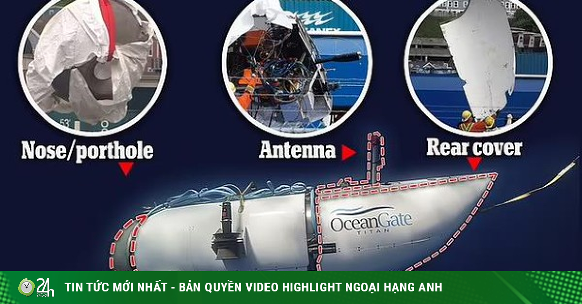 Những mảnh vỡ của tàu lặn Titan làm giới chuyên gia kinh ngạc