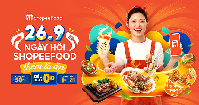 Tiệc sành điệu ShopeeFood mời deal chỉ nửa giá