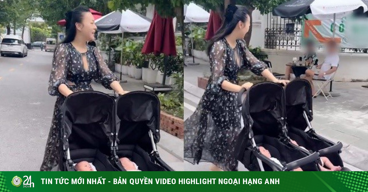 Phương Oanh cùng cặp song sinh dạo phố, vóc dáng mẹ bỉm sữa gây bất ngờ
