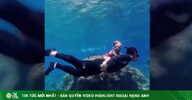 Em bé 31 tháng tuổi lặn biển ở Quy Nhơn gây ‘sốt’: Mới sinh 2 tháng đã tập bơi