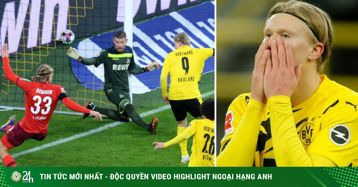 Haaland hóa "tội đồ” với pha bỏ lỡ kinh điển: Đá ra ngoài khó hơn vào trong