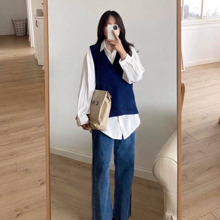 7 cách phối áo gile len để chị em mặc đẹp suốt tuần, diện đi làm hay đi ...