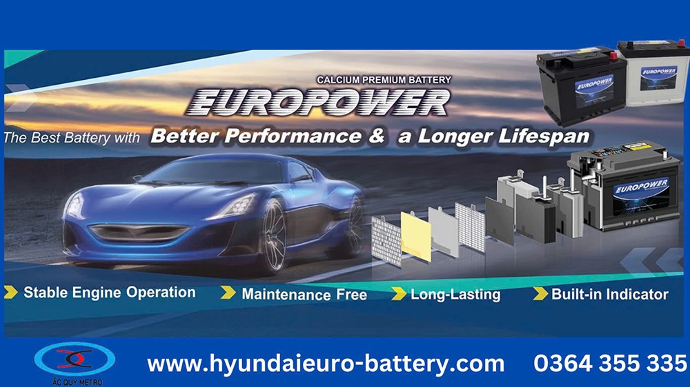 Ắc quy Hyundai Euro Power Calcium Premium Battery – đẳng cấp vượt trội ...