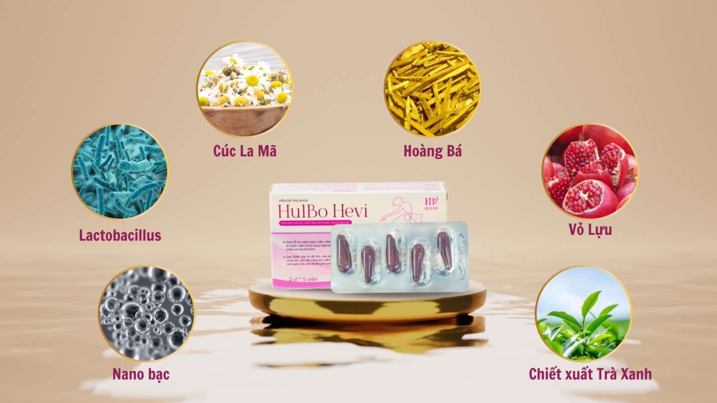 Viên đặt Hulbo Hevi – Xoá tan nỗi lo viêm nhiễm phụ khoa